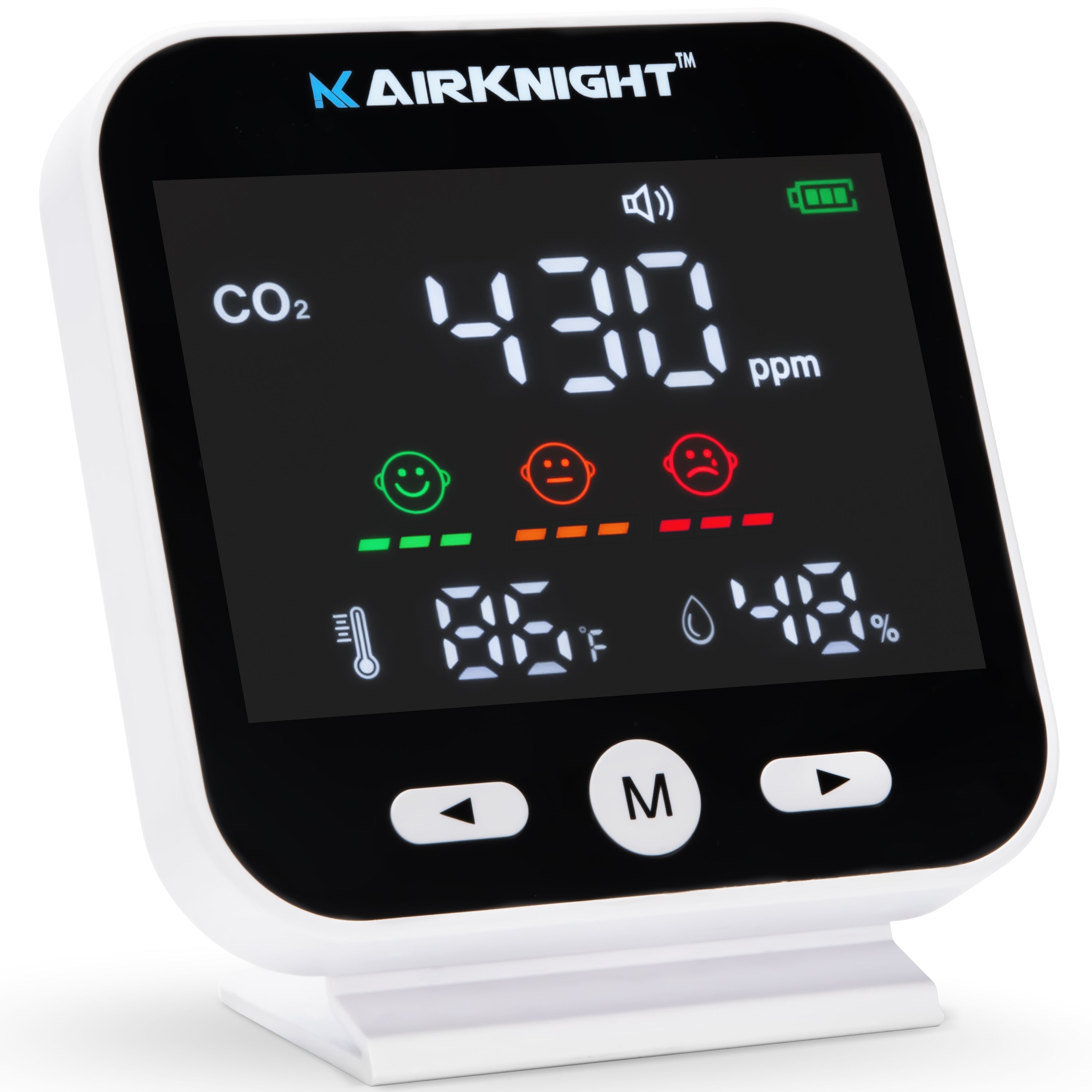 AIRKNIGHT Premium CO2 Monitor, Humidity & Temperature – GasKnight