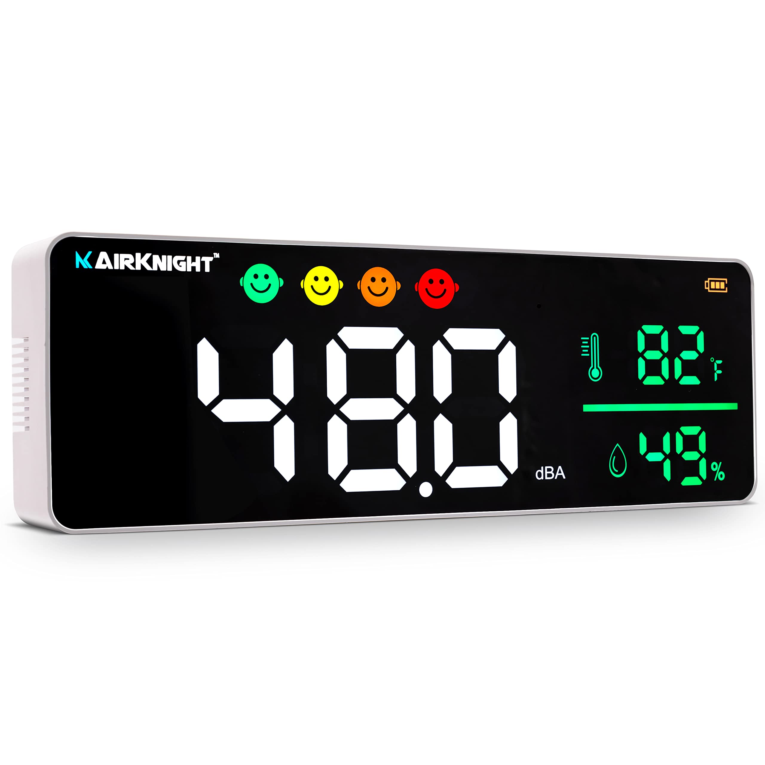 AIRKNIGHT 3-in-1 Decibel Meter Sound Level Reader + Humidity & Tempera ...